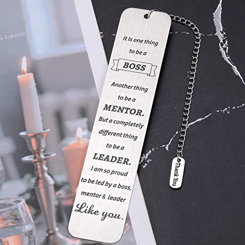 Boss Day Gifts, Boss Gifts for Women Men, Employee Appreciation Gifts for Bosses Day Gifts, Thank You Gifts Bookmark for Boss Mentor Leader Goodbye Leaving Away Retirement Christmas Gifts for Boss