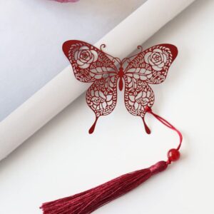 Butterfly Bookmark with Tassel (Blue)