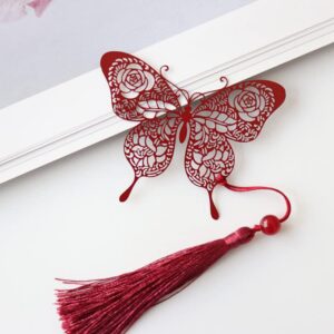 Butterfly Bookmark with Tassel (Blue)