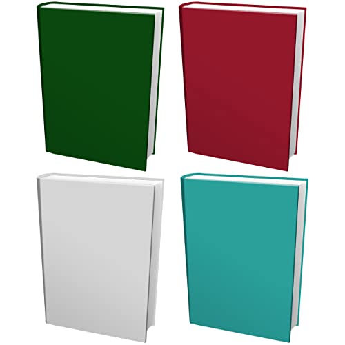 Easy Apply, Reusable Book Covers 4 Pk. Best 8x10 Textbook Jackets for Back to School. Stretchable to Fit Most Medium Hardcover Books. Perfect Fun, Washable Designs for Girls, Boys, Kids and Teens