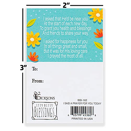 Said A Prayer Blue 3 x 2 Cardstock Keepsake Itty Bitty Bookmarks Pack of 24