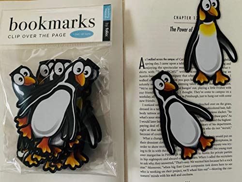 Penguin Bookmarks - (Set of 20 Book Markers) Bulk Animal Bookmarks for Students, Kids, Teens, Girls & Boys. Ideal for Reading incentives, Birthday Favors, Reading Awards and Classroom Prizes!