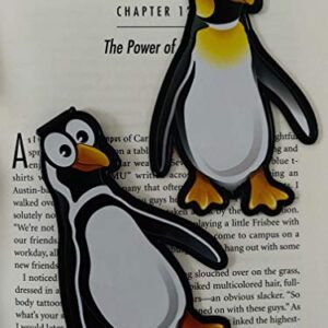 Penguin Bookmarks - (Set of 20 Book Markers) Bulk Animal Bookmarks for Students, Kids, Teens, Girls & Boys. Ideal for Reading incentives, Birthday Favors, Reading Awards and Classroom Prizes!