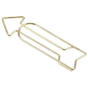 Bookmark Paper Clips, 12Pcs Gold Electroplating Metal Bookmark Clips, Arrow Shaped Funny Stationery Marking Clips for File Clips Bookmarks Photo Letter Holders Use