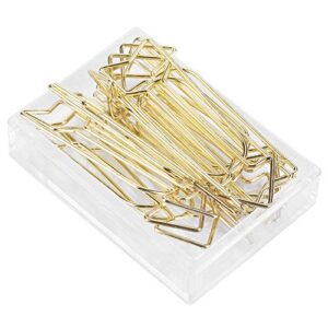 Bookmark Paper Clips, 12Pcs Gold Electroplating Metal Bookmark Clips, Arrow Shaped Funny Stationery Marking Clips for File Clips Bookmarks Photo Letter Holders Use