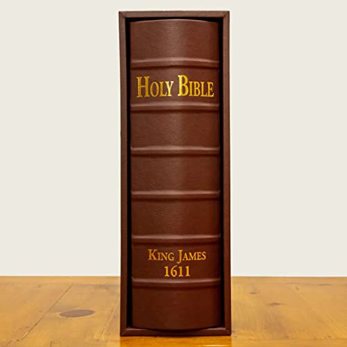 1611 King James Bible - Deluxe Facsimile Edition - Imitation Leather Burgundy (with New Testament Leaf)