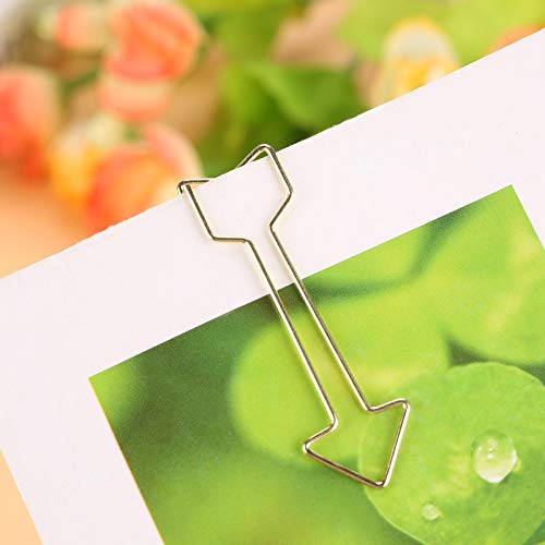 Zerodis 12Pcs Paper Clip Bookmark,Metal Stationery Clip for Office School Stationery Document