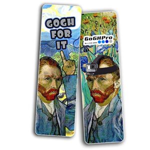 Van Gogh Bookmarks Cards Series 3 (12-Pack) – Cool Funny Silly Bookmarker Set – Stocking Stuffers Gift Ideas for Adults Men Women