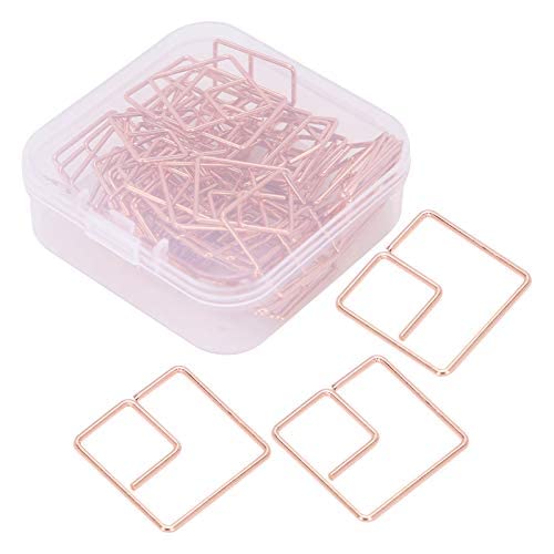 Paper Clip Wire Iron Office Clip Square Document Bookmark Marking Clip Stationary Supplie