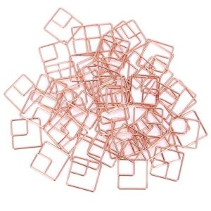 Paper Clip Wire Iron Office Clip Square Document Bookmark Marking Clip Stationary Supplie