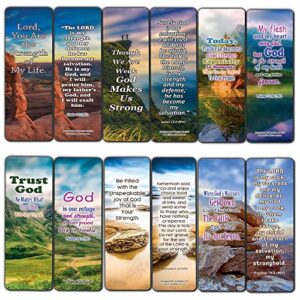 neweights god is my strength bible bookmarks (30-pack) – stocking stuffers encouragement tool – bible study church supplies teacher incentive gifts