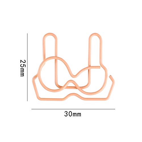 12pcs Cartoon Paper Clips Funny Underwear Shape Office Supply Accessories Cute Paper Needle Multicolor Bookmark (Bra)