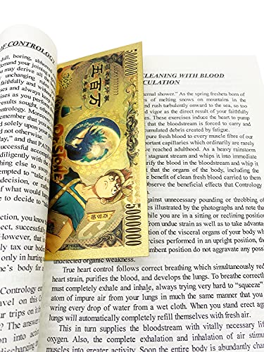 YJacuing Anime Dr. Stone Gold Coated Banknote, Limited Edition Collectible Bill Bookmark (5 PCS Collection)