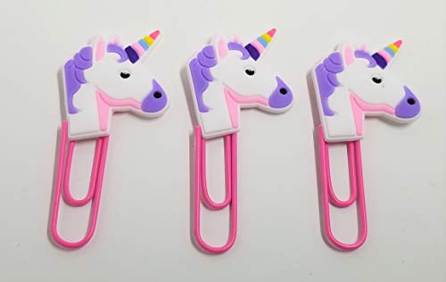 Set of 12 Unicorn Paperclips or Bookmarkers