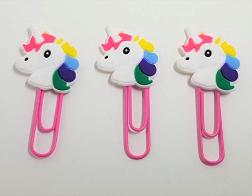 Set of 12 Unicorn Paperclips or Bookmarkers