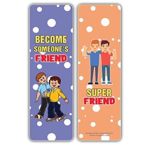 Creanoso Friends are Forever Bookmarks (5-Sets X 6 Cards) – Daily Inspirational Card Set – Interesting Book Page Clippers – Great Gifts for Adults and Professionals