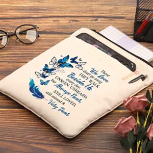 Zuo Bao Memorial Book Pouch In Memory Of Dad Mom Sympathy Gift Those We Love Don't Go Away Loss Book Sleeve For Her(Those we love don't go away)