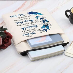 Zuo Bao Memorial Book Pouch In Memory Of Dad Mom Sympathy Gift Those We Love Don't Go Away Loss Book Sleeve For Her(Those we love don't go away)