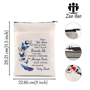 Zuo Bao Memorial Book Pouch In Memory Of Dad Mom Sympathy Gift Those We Love Don't Go Away Loss Book Sleeve For Her(Those we love don't go away)