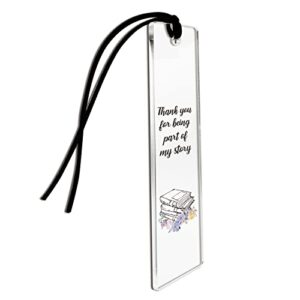 thank you gifts – funny thank you for being part of my story inspirational bookmark gifts, friends coworkers daughter women girls lovers friendship gifts new job gifts for her – inspirational bookmark