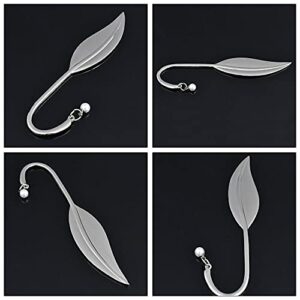 2 Pcs Metal Feather Bookmarks Feather Pendant Bookmarks Creative Exquisite Book Marks Classical Gift Office School Stationery Supply