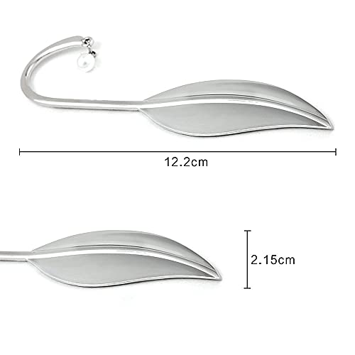 2 Pcs Metal Feather Bookmarks Feather Pendant Bookmarks Creative Exquisite Book Marks Classical Gift Office School Stationery Supply