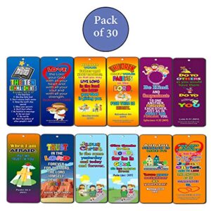 Ten Commandments Memory Verses Bookmarks for Kids (30-Pack) - Perfect Giveaways for Children’s Ministry and Sunday Schools