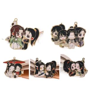 mo dao zu shi bookmark classical vintage chinese style bookmark anime wei wuxian lan wangji metal hollowing bookmark fans gift