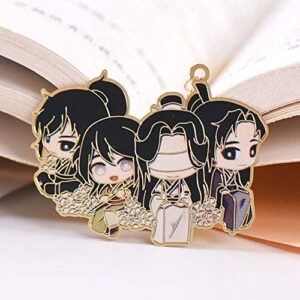 Mo Dao Zu Shi Bookmark Classical Vintage Chinese Style Bookmark Anime Wei Wuxian LAN Wangji Metal Hollowing Bookmark Fans Gift