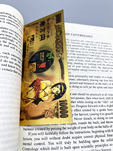 YJacuing Anime Cowboy Bebop Gold Coated Banknote, Limited Edition Collectible Bill Bookmark (6 PCS Collection)