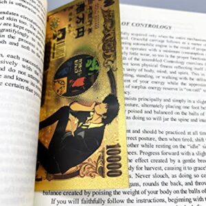 YJacuing Anime Cowboy Bebop Gold Coated Banknote, Limited Edition Collectible Bill Bookmark (6 PCS Collection)