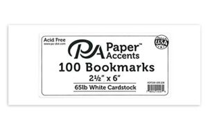 bookmarks 2.5×6 100pc white