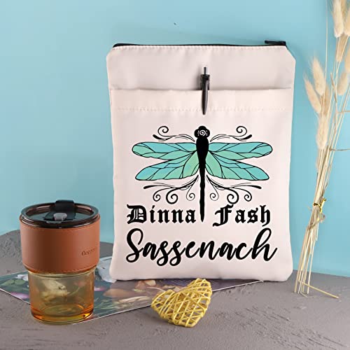 VAMSII Lowers Fans Book Sleeve Dinna Fash Sassenach Lanyard Flowers Lover Gifts Book Sleeve for Book Lovers(Dinna Fash)