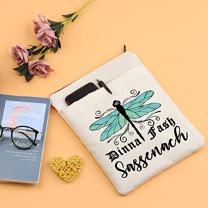 VAMSII Lowers Fans Book Sleeve Dinna Fash Sassenach Lanyard Flowers Lover Gifts Book Sleeve for Book Lovers(Dinna Fash)