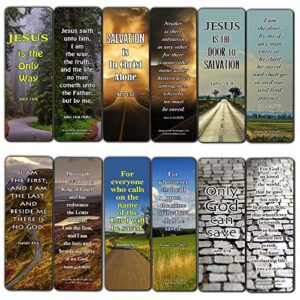 jesus is the way kjv bookmarks cards (12-pack) – collection of bible verses for daily motivation