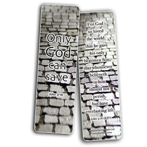 Jesus is The Way KJV Bookmarks Cards (12-Pack) - Collection of Bible Verses for Daily Motivation