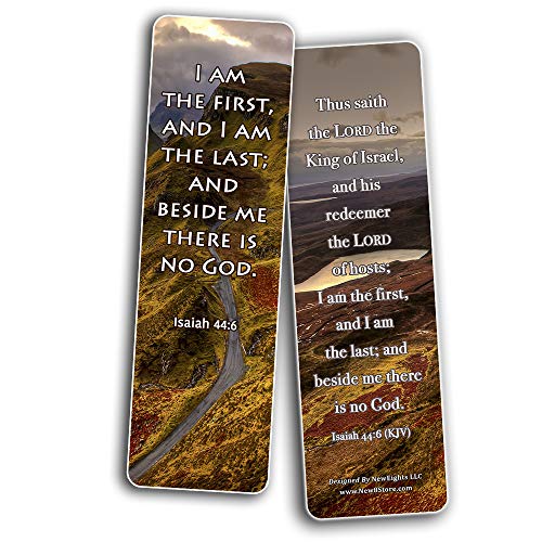 Jesus is The Way KJV Bookmarks Cards (12-Pack) - Collection of Bible Verses for Daily Motivation