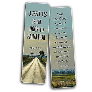 Jesus is The Way KJV Bookmarks Cards (12-Pack) - Collection of Bible Verses for Daily Motivation