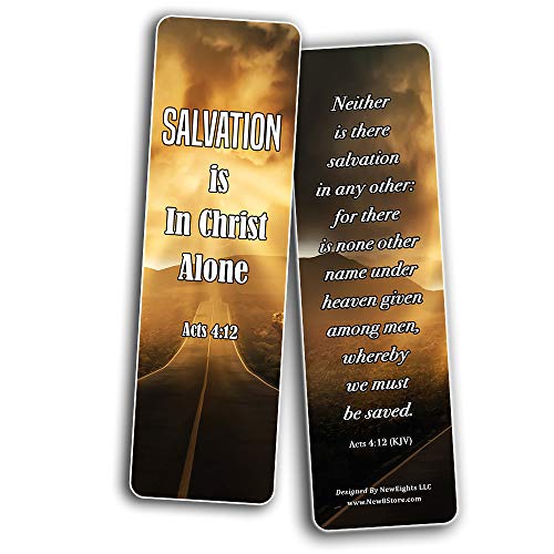 Jesus is The Way KJV Bookmarks Cards (12-Pack) - Collection of Bible Verses for Daily Motivation