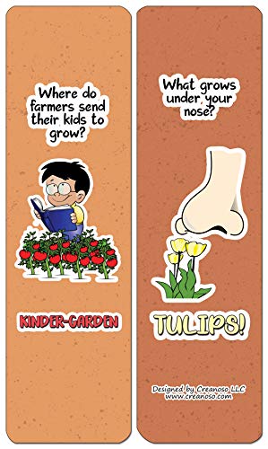 Creanoso Farm Jokes Bookmarks (60-Pack) - Premium Quality Gift Ideas for Children, Teens, & Adults for All Occasions - Stocking Stuffers Party Favor & Giveaways