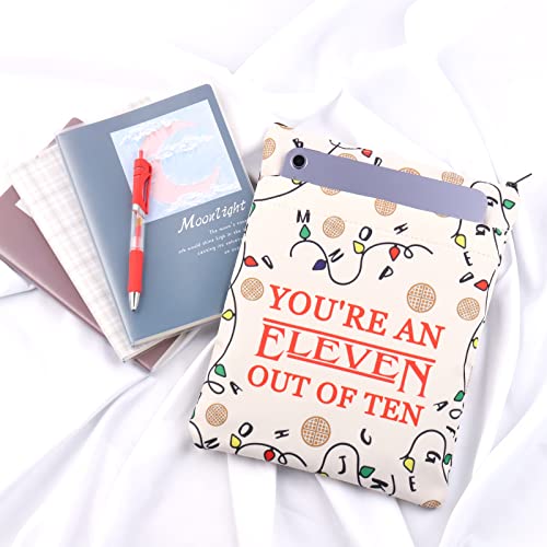 ST Movie Merchandise Book Sleeve 11 Number Book Cover Eleven Fans Book Sack You are Eleven Out of Ten Book Zipper Pouch ST Lovers Book Protector Gift (11BS)