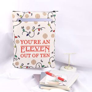 ST Movie Merchandise Book Sleeve 11 Number Book Cover Eleven Fans Book Sack You are Eleven Out of Ten Book Zipper Pouch ST Lovers Book Protector Gift (11BS)