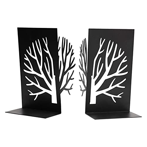 JKXWX Bookend Book Ends Bookends for Heavy Books Bookend Book Shelf Holder Home Decorative Book Stopper Black 1 Pair Book End