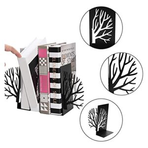 JKXWX Bookend Book Ends Bookends for Heavy Books Bookend Book Shelf Holder Home Decorative Book Stopper Black 1 Pair Book End