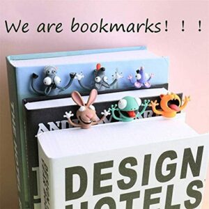 Wacky Bookmark Palz-3d Stereo Kawaii Cartoon Lovely Animal Bookmark Wacky Bookmark Palz Original Cute Book Marks (Rabbit)