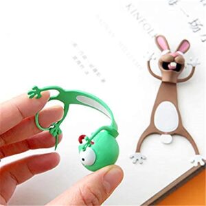 Wacky Bookmark Palz-3d Stereo Kawaii Cartoon Lovely Animal Bookmark Wacky Bookmark Palz Original Cute Book Marks (Rabbit)