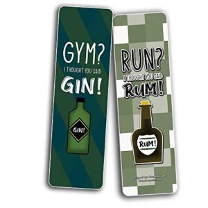 Creanoso Funny Workout Quotes Bookmarks Cards (12-Pack) - Unique Teacher Stocking Stuffers Gifts for Boys, Girls, Kids, Teens, Students - Book Reading Clippers