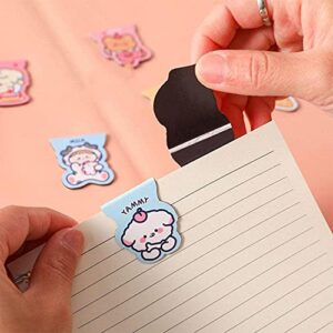 Cartoon Bookmark Book Page Folder Student Cute Half-fold Girl Bookmark Bookmark Cute Pet Magnetic Magnet Stationery Bookmarks