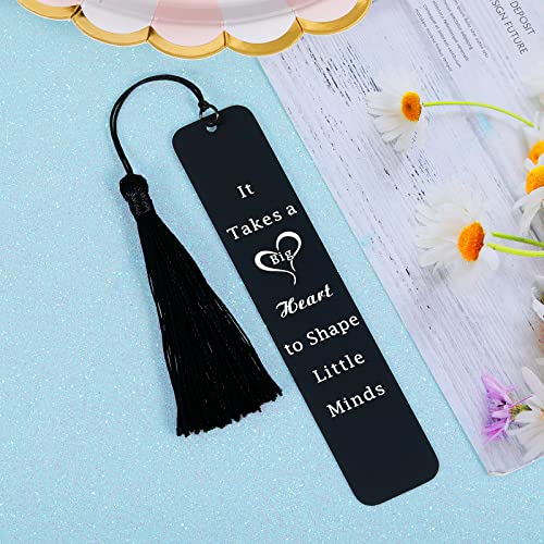 Teacher Valentine Gift for Women Men Teacher Appreciation Gifts in Bulk It Takes A Big Heart to Help Shape Little Minds Bookmark Graduation Retirement Teacher Gifts from Student Thank You Teacher Gift