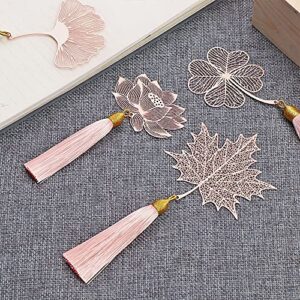 maxgoods Chinese Style New Tassel Rose Gold Stationery Apricot Leaf(5)